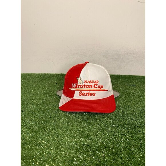 AJD | Accessories | Vintage Nascar Hat Cap Snap Back Red White Winston ...